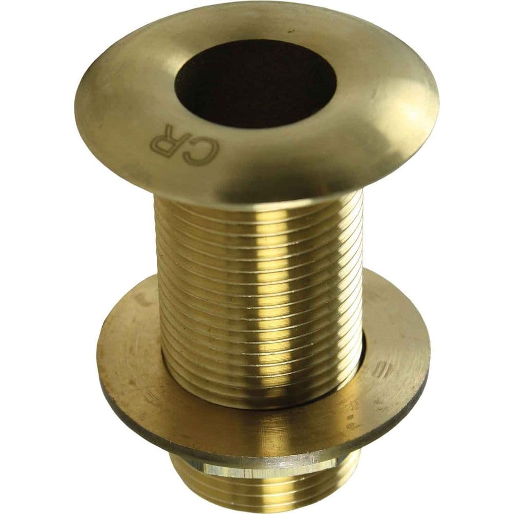 Domed Through Hull Skin Fitting DZR brass DZR De Zincification Resistant