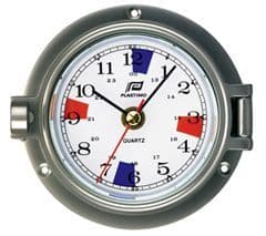 Plastimo Silent Zone Matt Chrome Clock 3 Inch