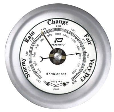 Plastimo Surface Mount Chrome 4 inch Barometer