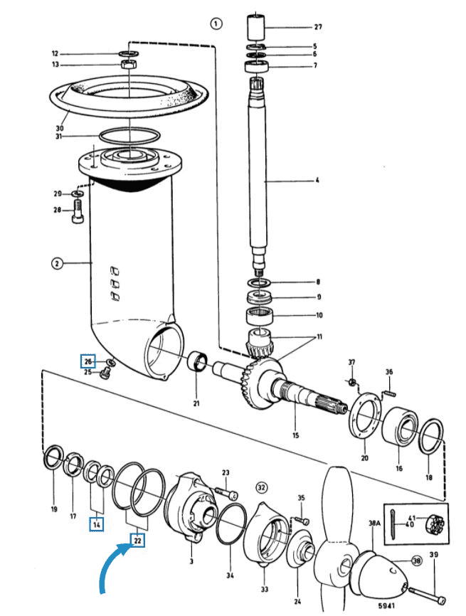 Saildrive O-ring 925257 suits Volvo Saildrives S 110