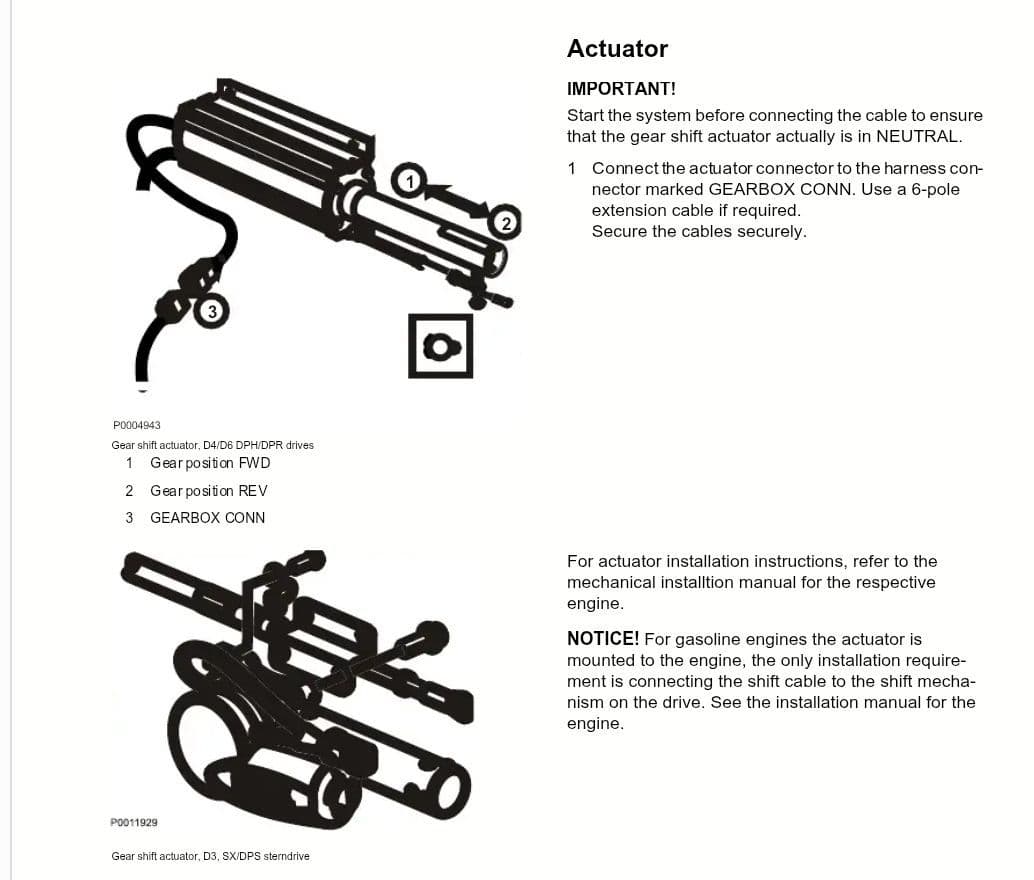 Volvo Penta Actuator Part 22663814 DPH DPR D4 D6 Diesel and petrol/gas ...