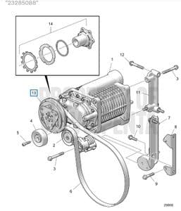 Volvo Penta D6-380 Compressor Kompressor Clutch Repair Kit 23285088