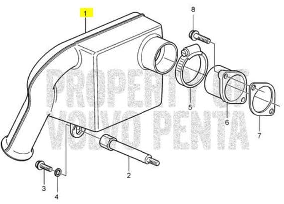 Volvo Penta Inlet silencer air filter 3809924