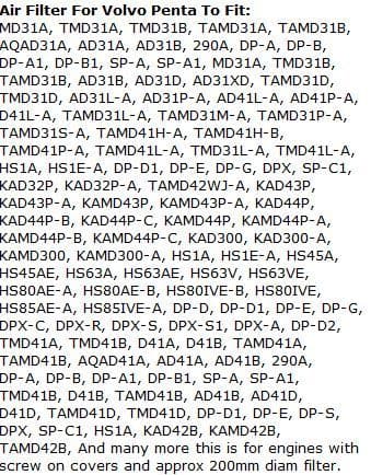 Volvo Penta Air Filter 858488