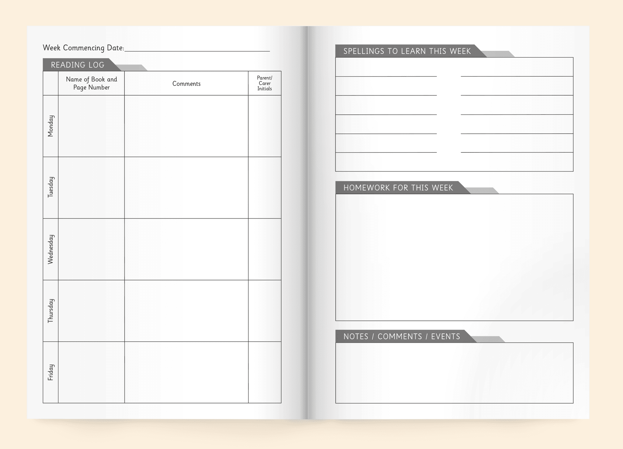 Personalised Home-School Contact Book BHSC01