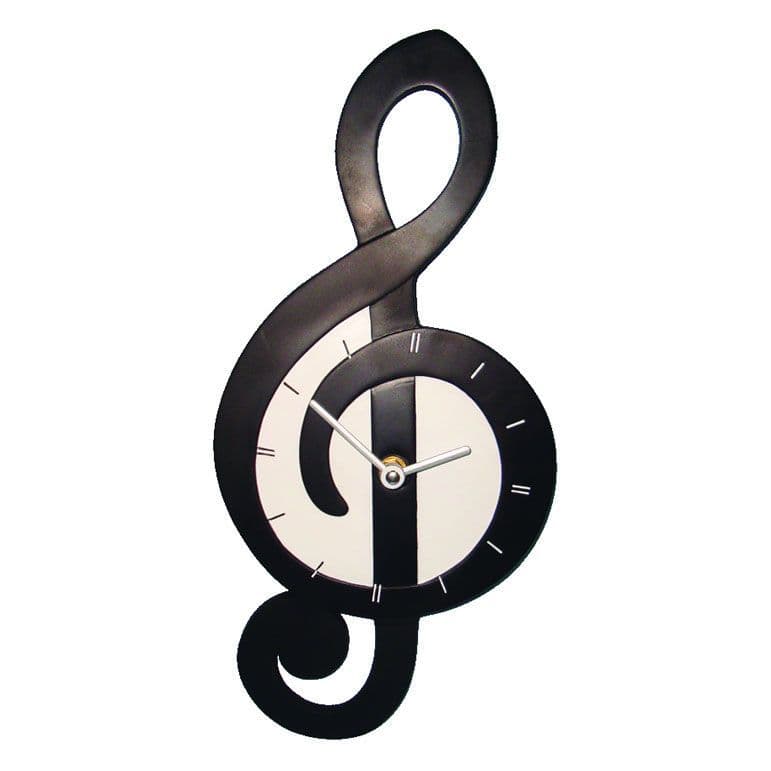 Treble clef wall clock