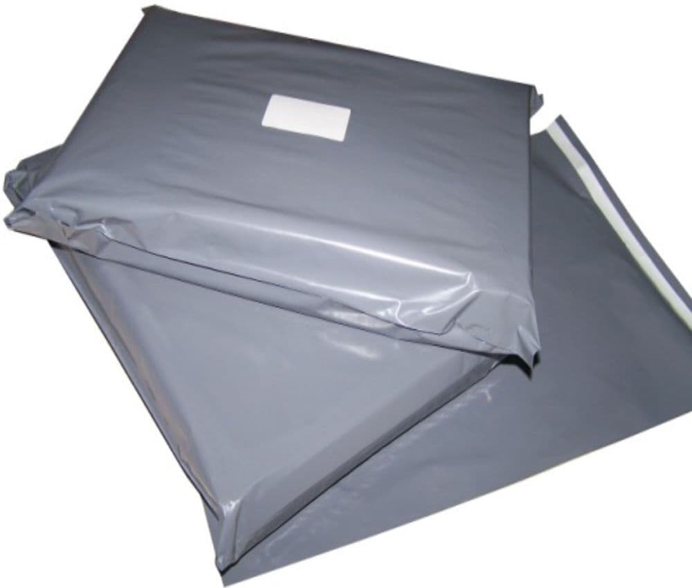 100 Grey Plastic Mailing Bags Size 10x14" Mail Postal Post Postage Self ...