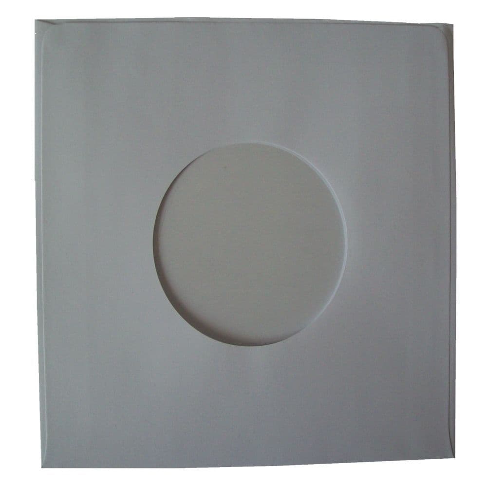 100 Small 7" 45rpm White Paper Record Vinyl Sleeves Inserts Protectors