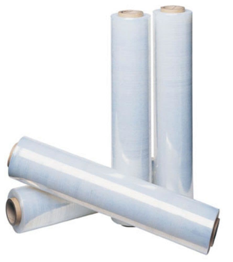 6 Clear Pallet Stretch Wrap Rolls Size 400mm x 250m Standard Core ...