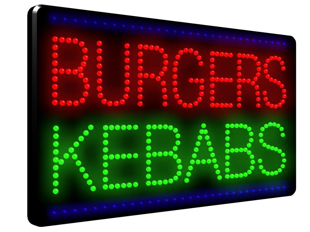 Bright Burgers Kebabs LED Sign LDX-28