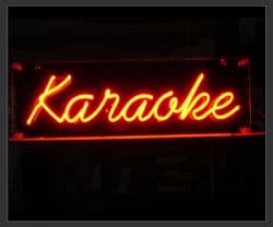 Karaoke neon sign