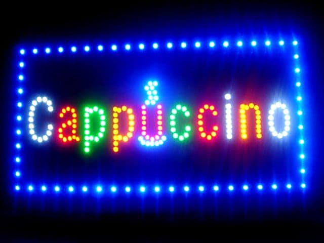 Cappuccino LED sign