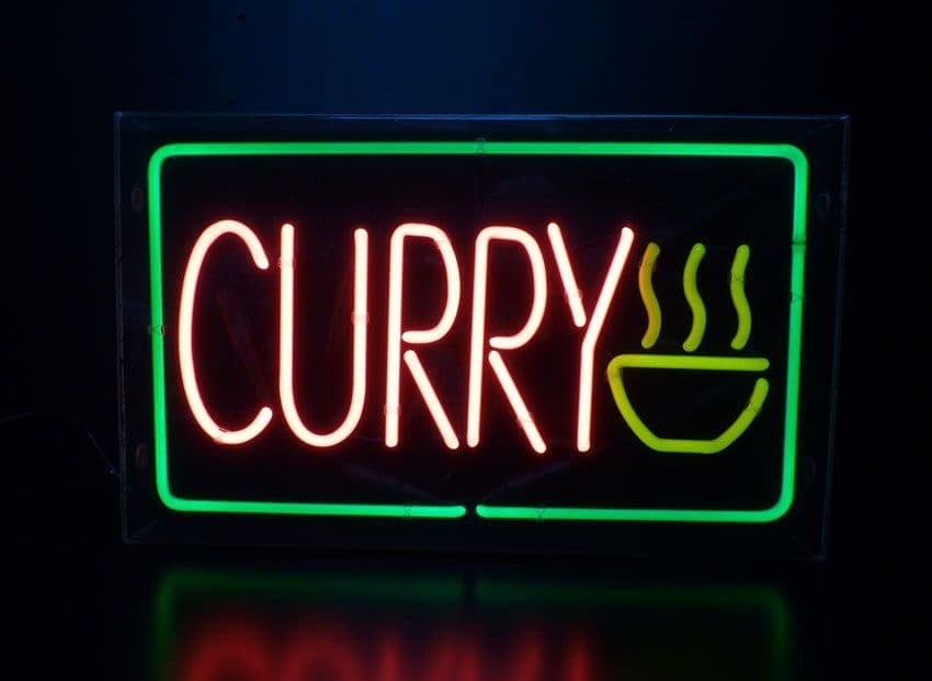 Curry neon sign