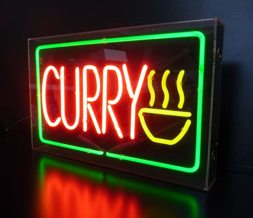 Curry neon sign