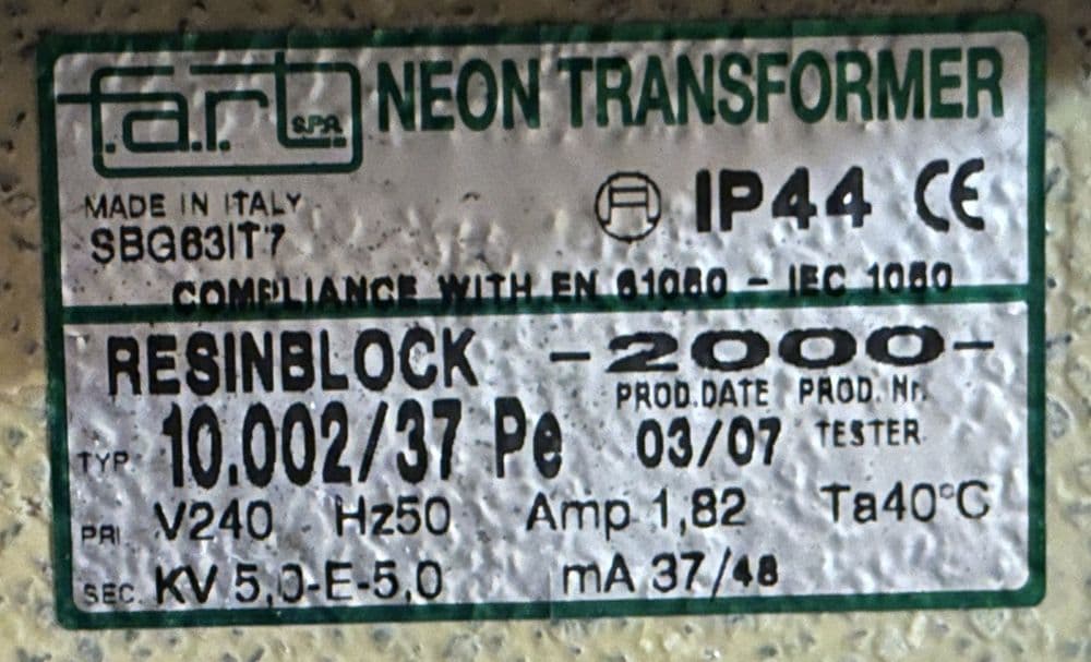 Fart Neon Transformer - 10002/37 P e