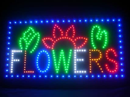 Flowers LED Sign