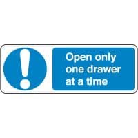 Mandatory Safety Sign - Open One Drawer 115