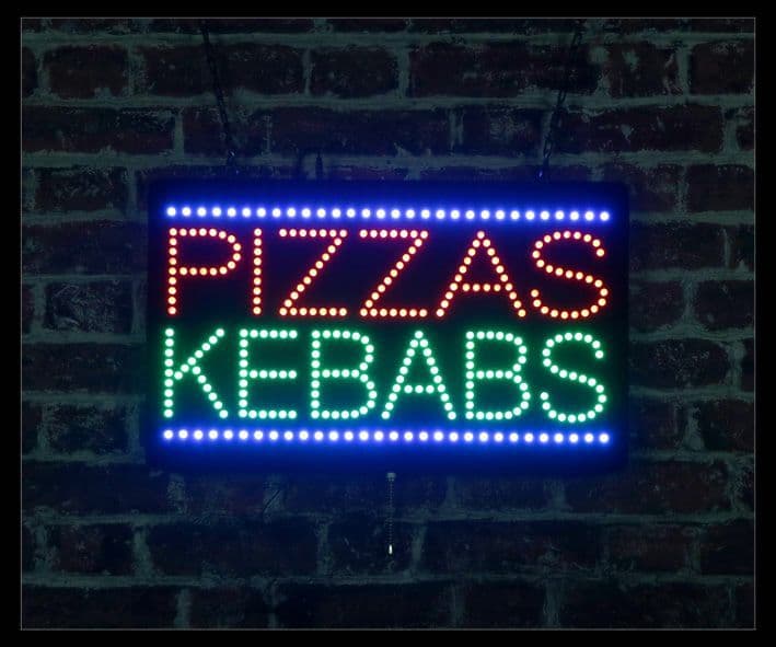 Pizzas Kebabs LED Sign