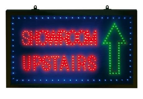 Showroom Upstairs LED Sign