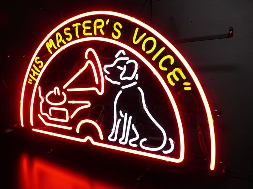 The masters Voice Neon Sign