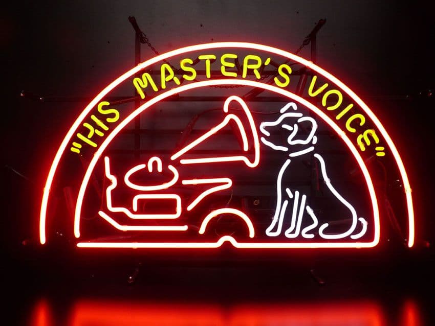 The masters Voice Neon Sign