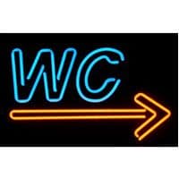 WC right Neon Sign
