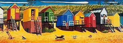 Coastal and Seaside Art Prints by Brian Lewis Beach Huts II