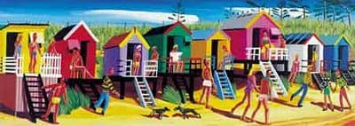 Coastal and Seaside Prints by Brian Lewis Beach Huts VII