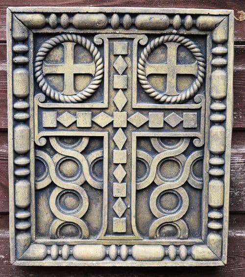 Gothic Cross Wall plaque copy of oak panel