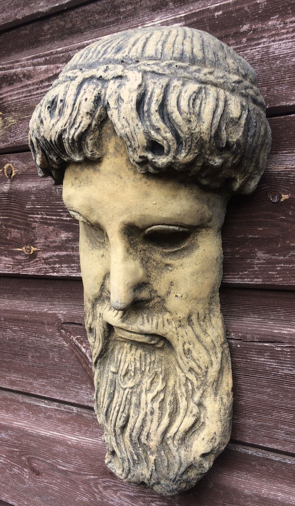 Zeus Greek God Mask garden wall plaque