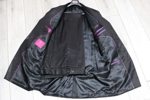 ALEXANDRE Savile Row Black Long Jacket Suit Uk40 BNWT