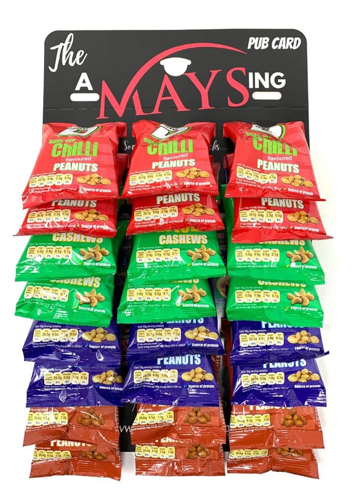 Big D 24 Packs Mixed Nuts Free Pub Card Salted Cashews Dry Roasted Chilli