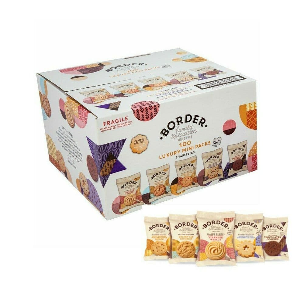 Border Biscuits Luxury 5 Assorted Varieties - Case of 100 Packs of 2 ...