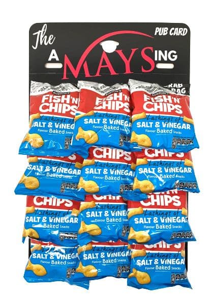 Burton s Daily Fish n Chips Salt & Vinegar Snacks Biscuits 12 x 25g on ...