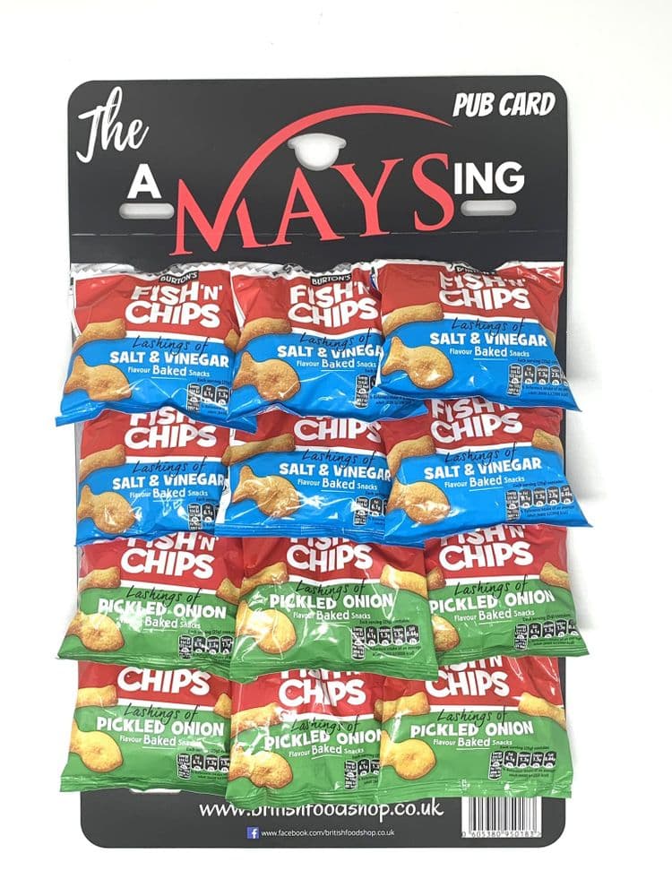 Burtons Daily Fish n Chips Snacks The AMaysing 12 Pack Pub Card - Mixed ...