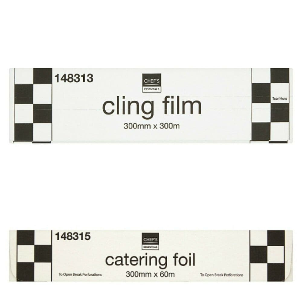 Chef s Essentials Aluminium Tin Foil / Cling Film 300mm x 60m/300m in ...