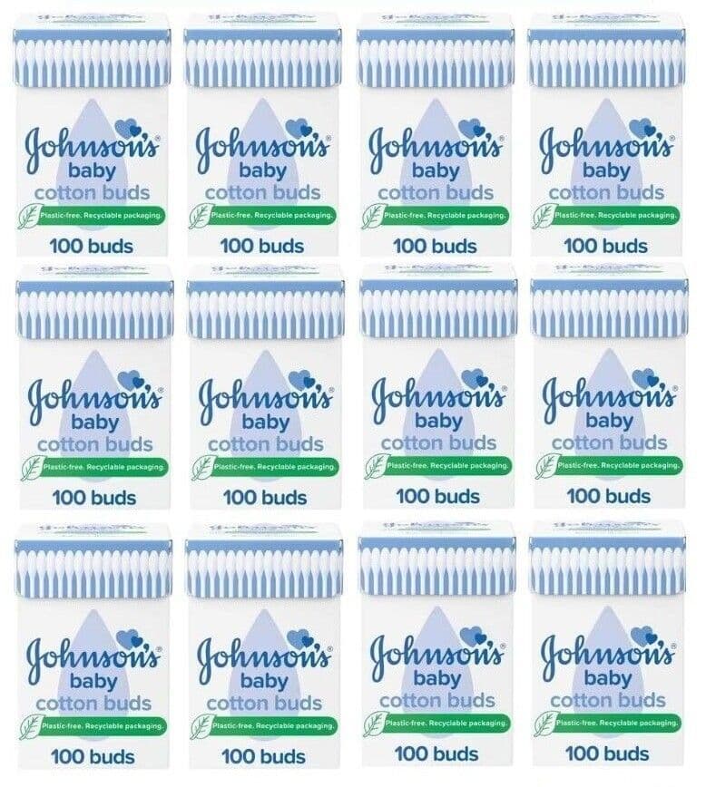Johnson s Baby Cotton Buds Plastic Free - Pack of 12