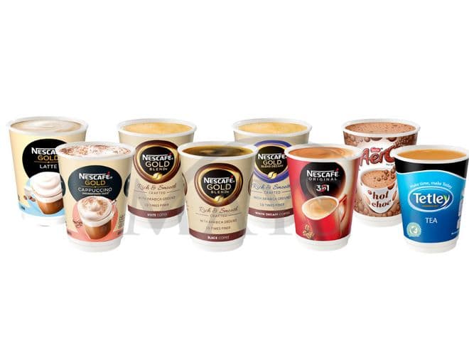 Nescafe &Go InCup Hot Drinks Sleeves of Refill Vending Cups Coffee Tea ...