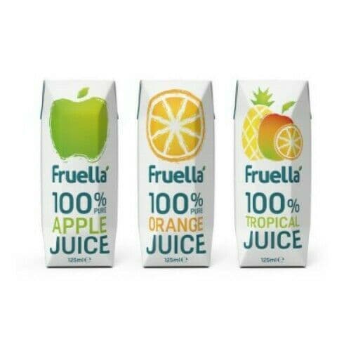 Radnor Hills Fruella 100 Pure Fruit Juice 125ml x 30 Apple Orange Tropical