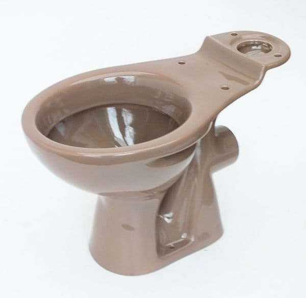 Mink Brown Toilet Pan WC Close-Coupled