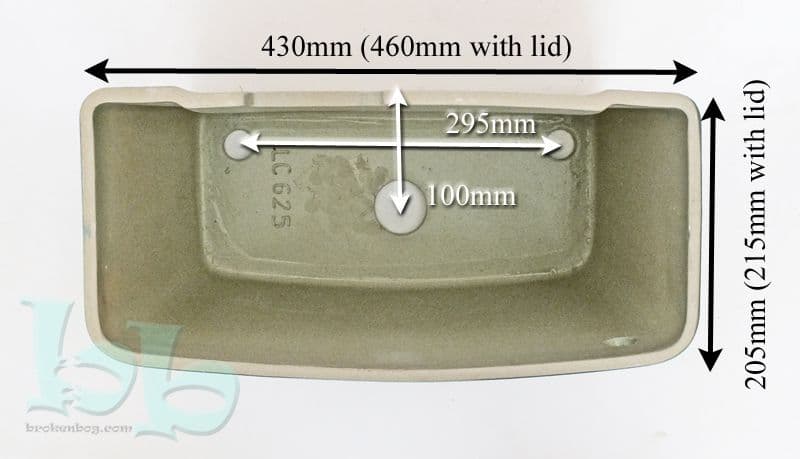 Peach Toilet Cistern Bottom Inlet BIBO