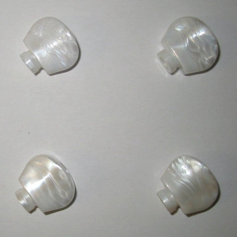 Banjo Tuner Button-pearloid, shaft 2 curved 2 flat faces| Brown Dog Banjos