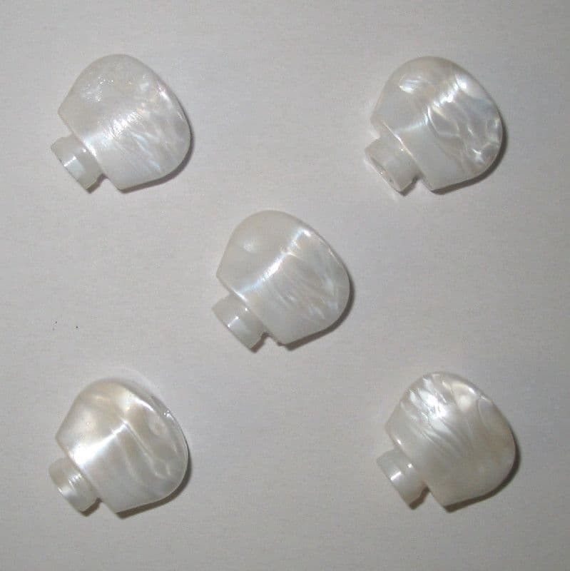 Banjo Tuner Button-pearloid, shaft 2 curved 2 flat faces| Brown Dog Banjos