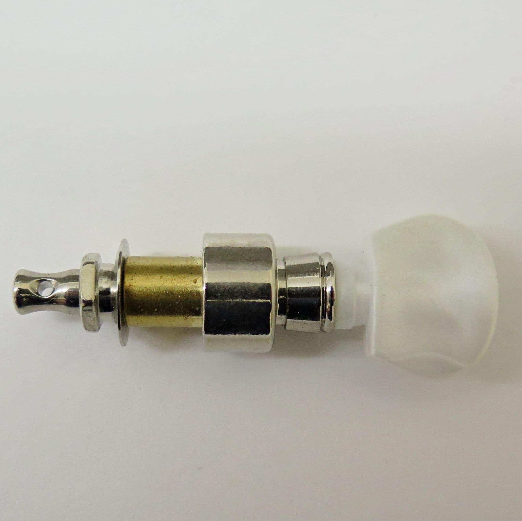 Banjo Tuner Peg-geared, chrome, pearloid buttons| Brown Dog Banjos