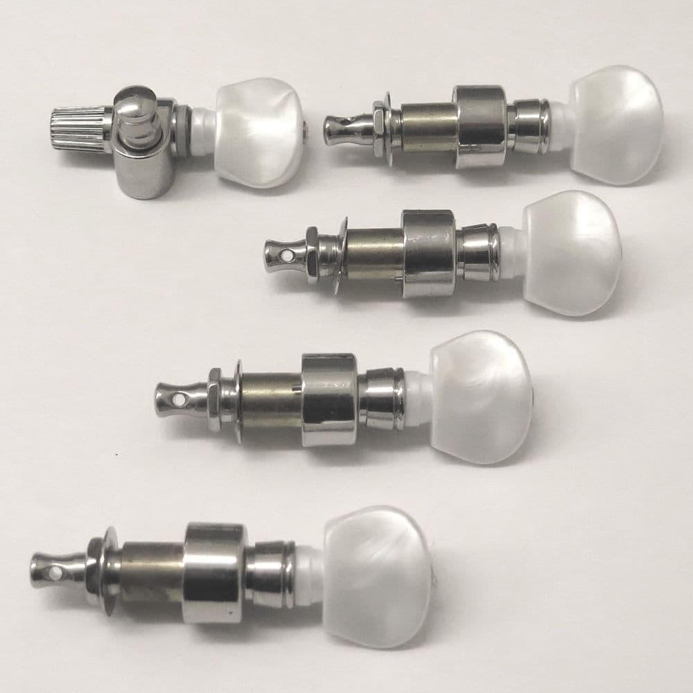 Economic Banjo Tuner Set-5 geared pegs, chrome or nickel plated ...