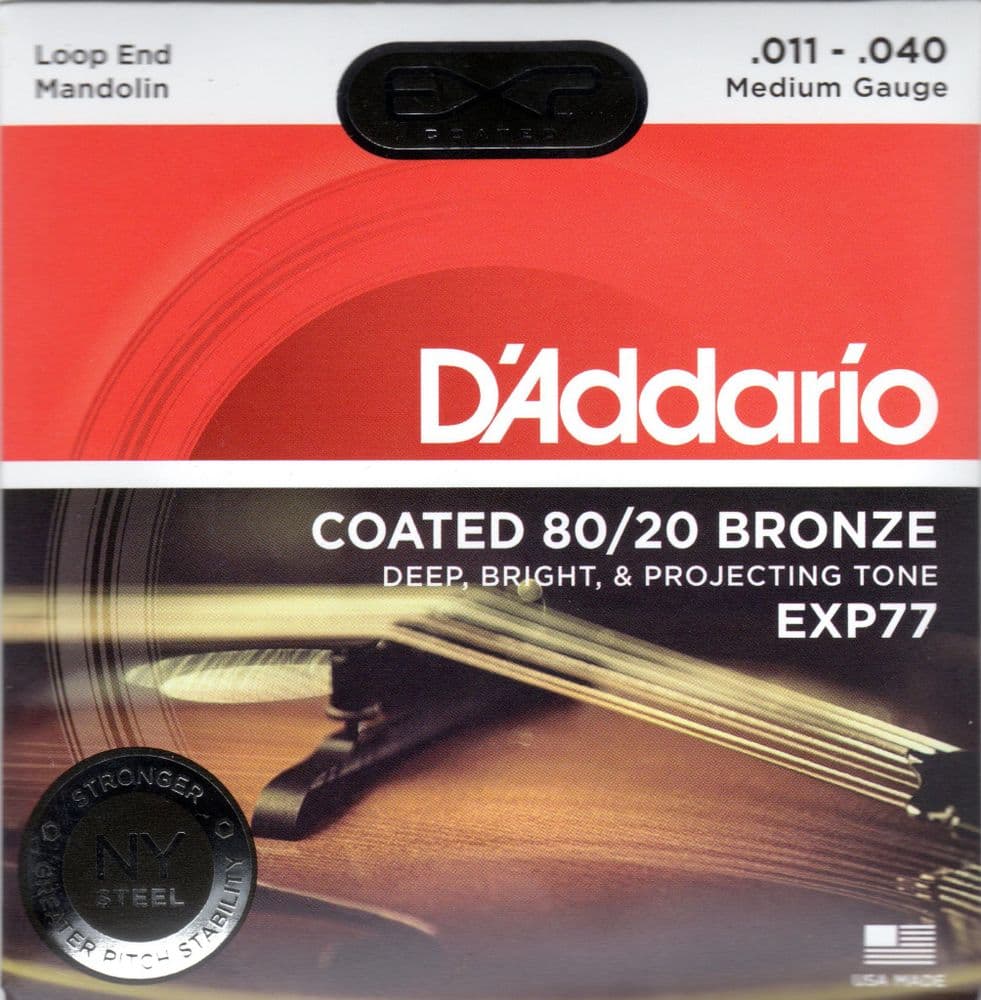D'Addario EXP77 Mandolin, Mandolin Banjo Strings-Mandolin tuning EADG ...