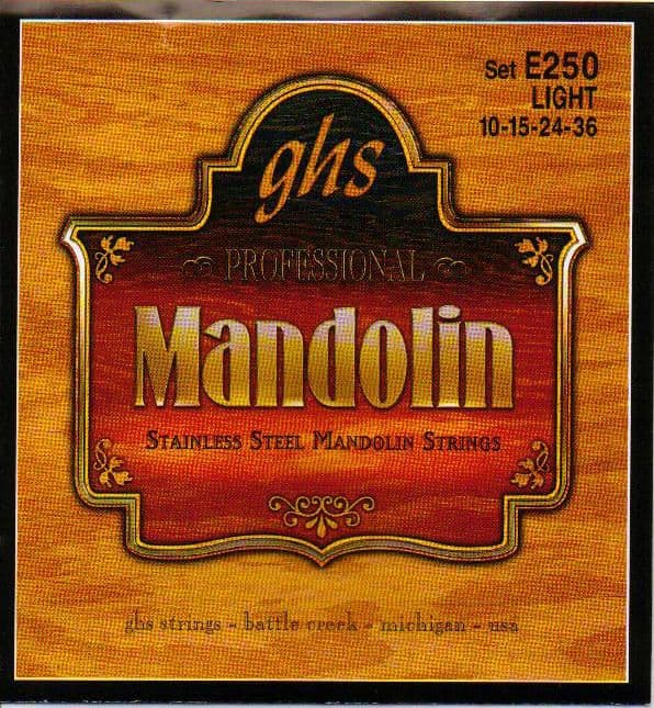 GHS E250 Mandolin, Mandolin Banjo Strings-Mandolin tuning EADG, steel ...