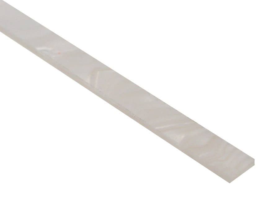 Musical Instrument Binding - White pearloid Plastic| Brown Dog Banjos