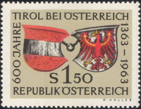 Austria 1963 Tyrol/ Tirol/ Eagle/ Coat-of-Arms/ Crests/ Heraldry ...