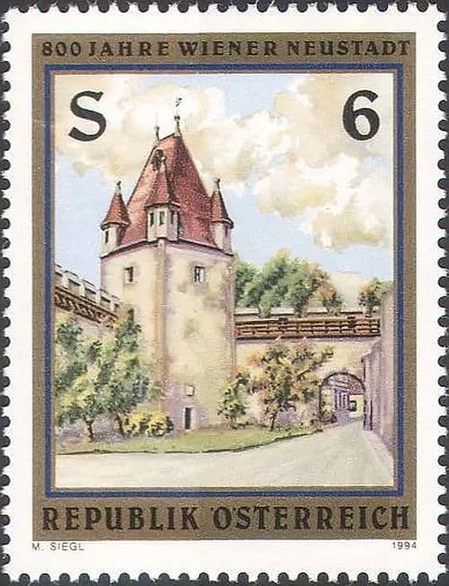 Austria 1994 Weiner Neustadt/ Tower/ Buildings/ Architecture/ History ...
